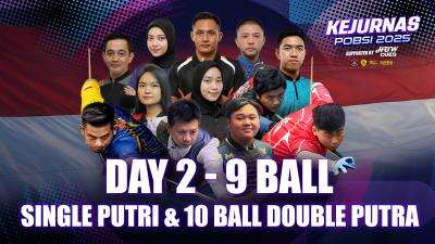 Nonton Live Streaming Kejurnas Biliar Day 2: 9 Ball Single Putri & 10 ...