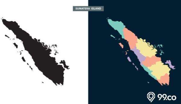 Kondisi Geografis Pulau Sumatera Berdasarkan Peta (Luas, Batas ...