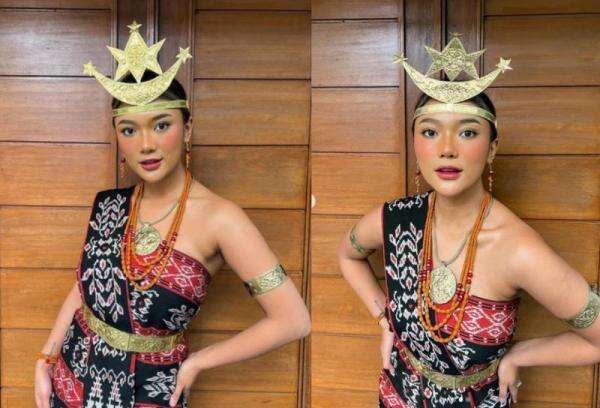 Marion Jola Pakai Baju Adat NTT saat HUT ke-77 RI, Netizen Gagal Fokus ...