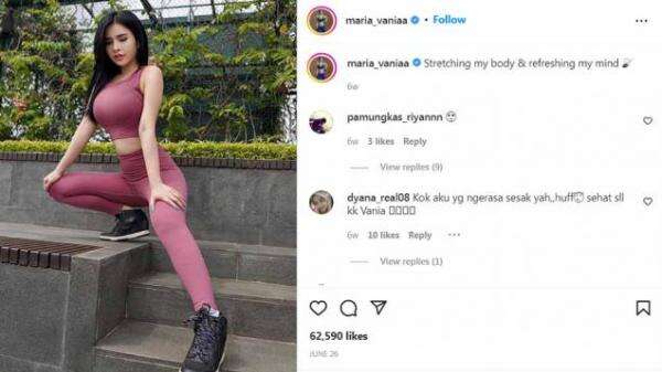 Maria Vania Pamer Goyang Buah Dada saat Senam Sore, Netizen: Ini Ujian ...