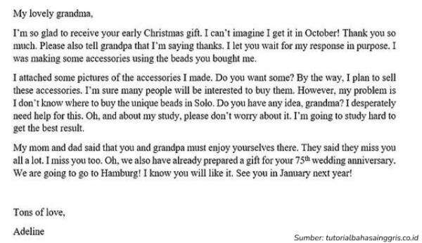 10 Contoh Personal Letter Bahasa Inggris yang Baik dan Benar Beserta ...