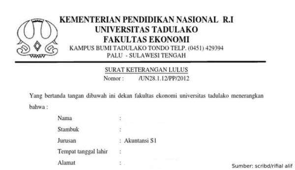 8 Contoh Surat Keterangan Lulus (SKL) Kuliah, SMA, dan SMK hingga Cara ...