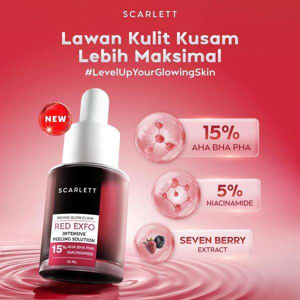 Review Scarlett Whitening Revive Glow Elixir Red Exfo Intensive Peeling Solution | News+ on RCTI+