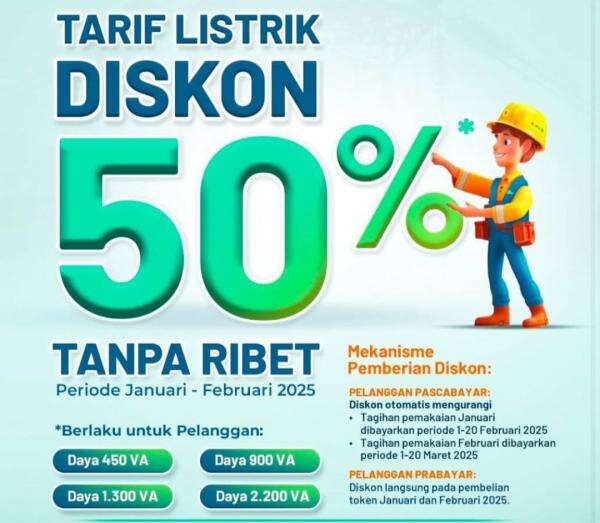 Mulai Januari 2025, Pelanggan PLN Bisa Nikmati Diskon Listrik 50 Persen, Begini Cara Klaimnya ...