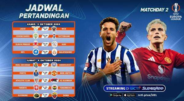 Jadwal dan Link Live Streaming Liga Europa 2024-2025 di Matchday Kedua: Ada FC Twente vs ...