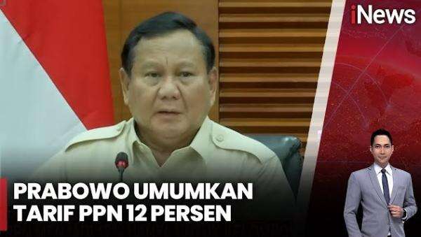 Presiden Prabowo Umumkan Kenaikan PPN 12 Persen Berlaku untuk Jasa dan Barang Mewah - News+ on RCTI+